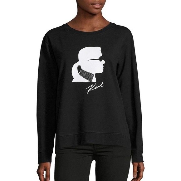 Karl Lagerfeld | Tops | Nwt Karl Lagerfeld Paris Karl Face Logo ...